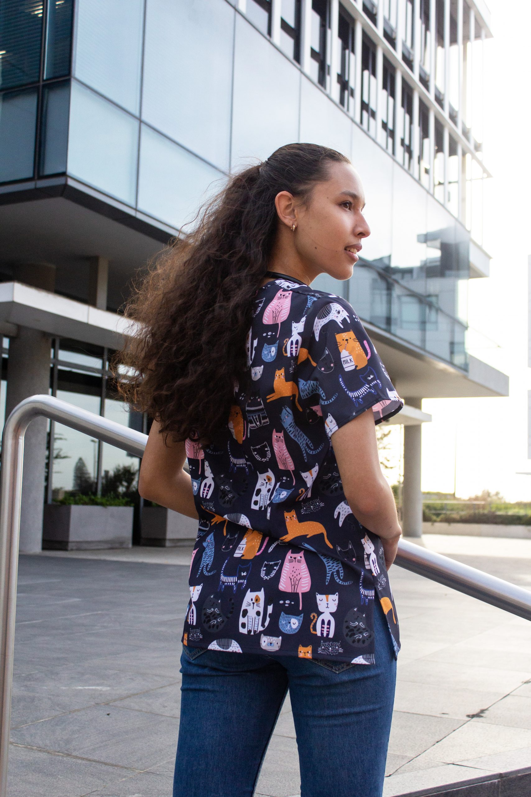 Clinical Cats Slim Fit Top - Basix Clothing